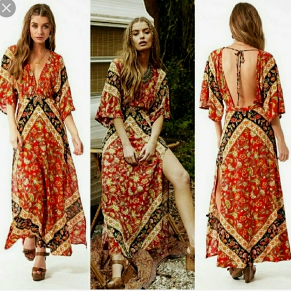 Spell | Dresses | Spell The Gypsy Collective Lolita Maxi Dress Red ...